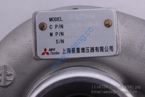 1118100-E09-B1 turbocharger TF035HM 49135-06910 – Luseng Co., Ltd