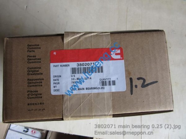 3802071 main bearing 0.25 cummins – Luseng Co., Ltd